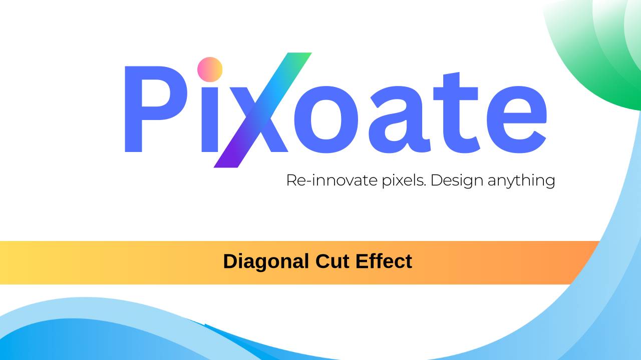 Diagonal Cut Effect - Geometric Photo Split